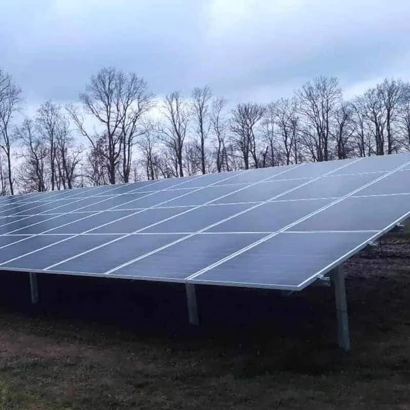 Structura panouri fotovoltaice la sol 4V (4 vertical – 2 stalpi) - ALCON Photovoltaic - Sisteme ...